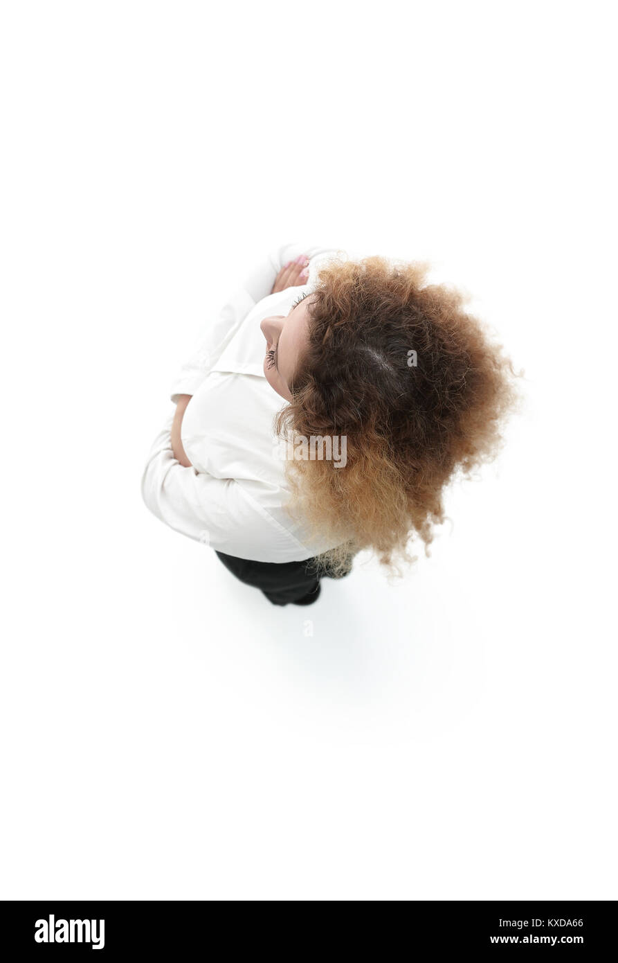 Top view female person Cut Out Stock Images & Pictures - Alamy