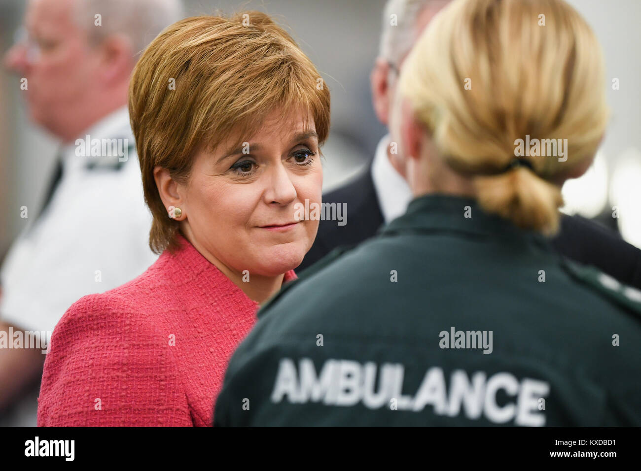 Scottish First Minister Nicola Sturgeon, meets with Scottish Ambulance ...