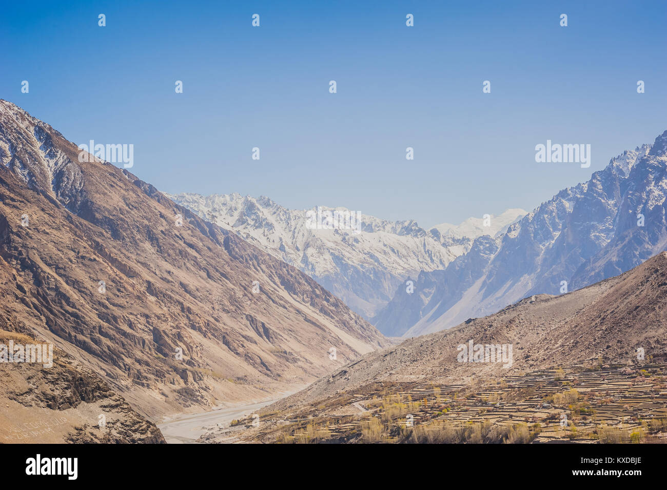 beautiful Landscape of Hunza Valley in Autumn season. Northern Area of ...