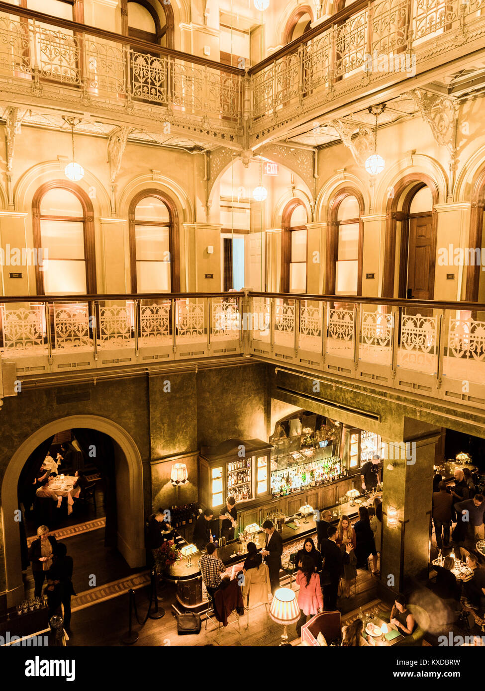 People in Bar room at Beekman Hotel, New York, USA Stock Photo - Alamy