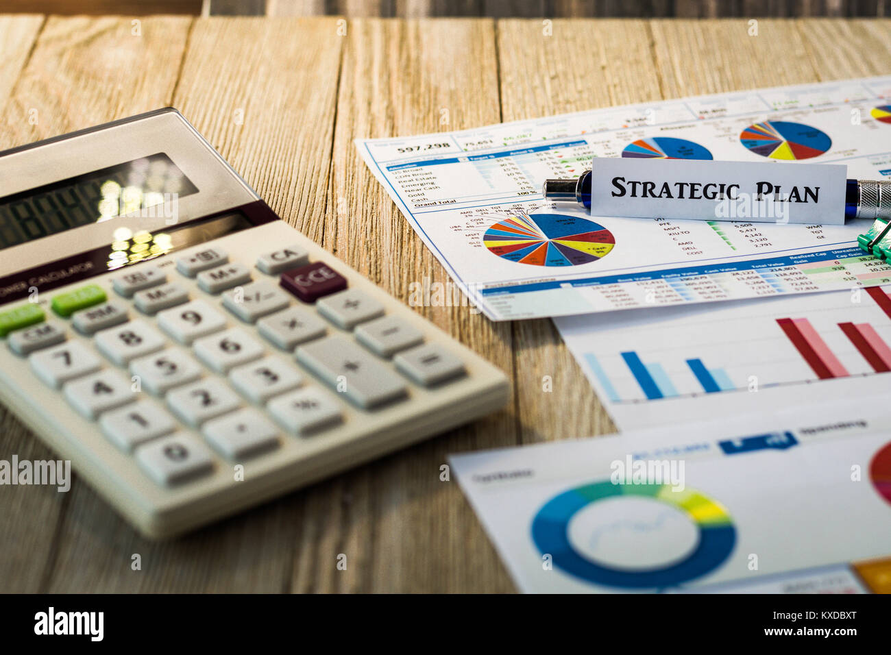 Strategic Plan business finance concept with charts and graphs on ...