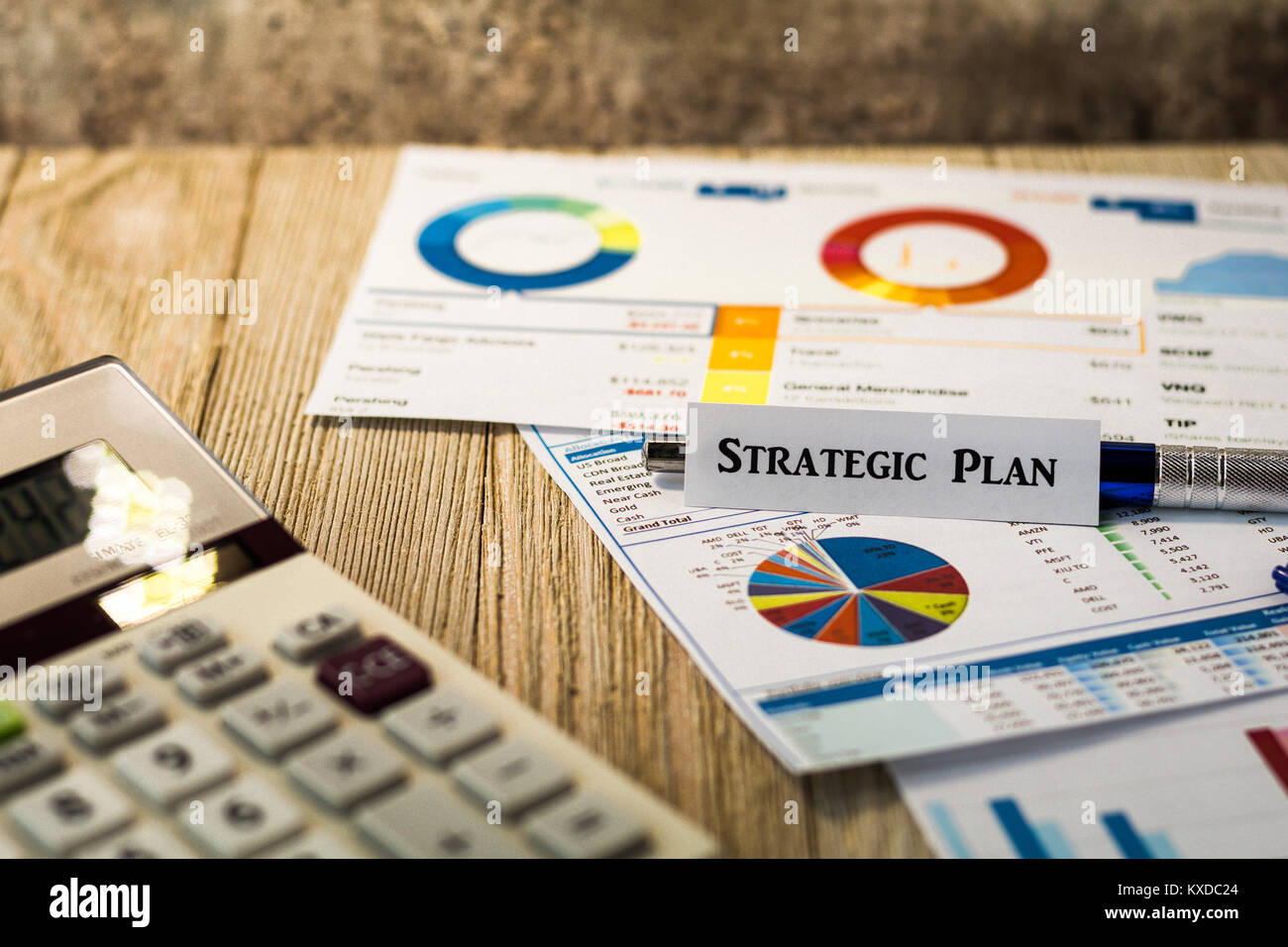 Strategic Plan business finance concept with charts and graphs on ...