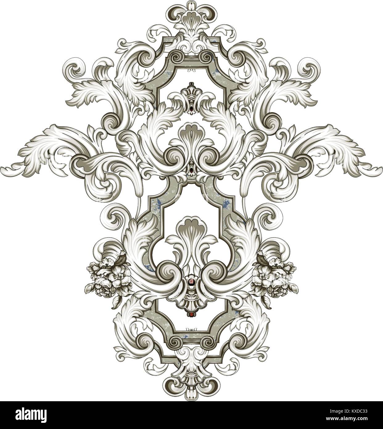 Rococo leaves Stock Vector Images - Alamy