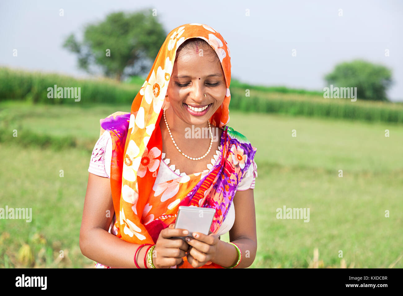 Lady in saree hi-res stock photography and images - Alamy
