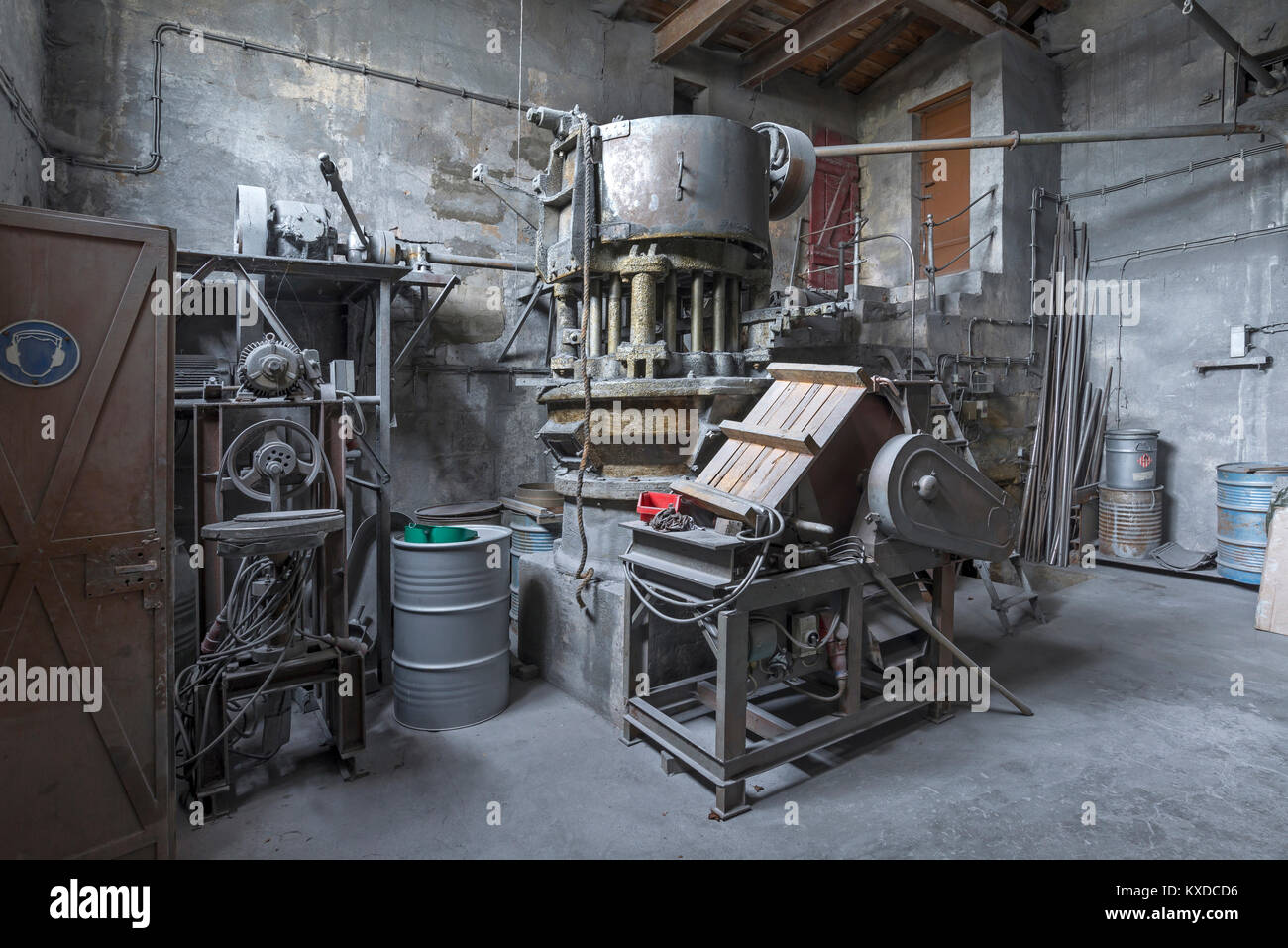 Metal powder grinding plant in a metal powder mill,founded around 1900 ...