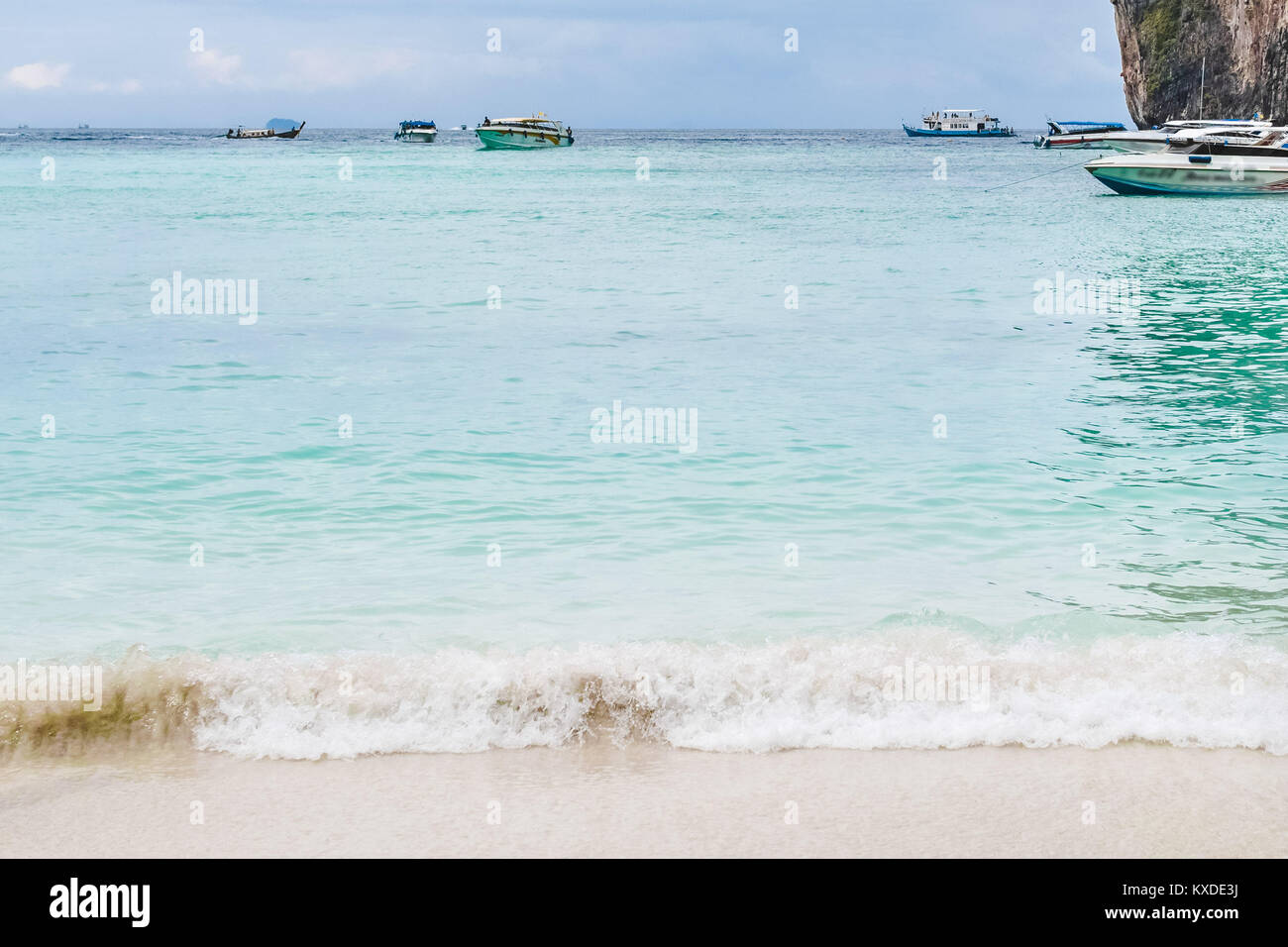 Photo of Maya Bay ("The Beach") in Phi Phi Islands, Thailand Stock ...