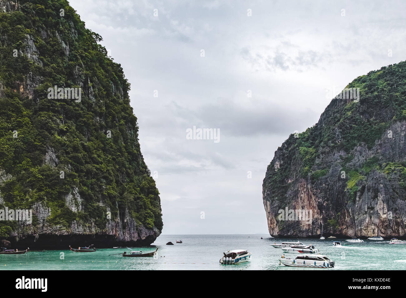 Photo of Maya Bay ("The Beach") in Phi Phi Islands, Thailand Stock ...