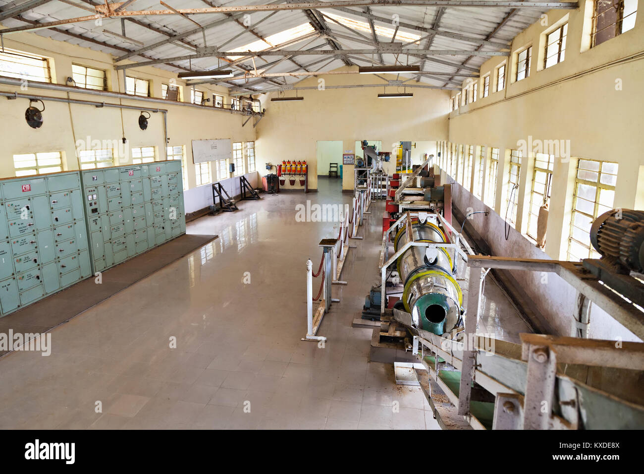 MUNNAR, INDIA - MARCH 16: Old tea factory on March, 16, 2012 in Munnar ...