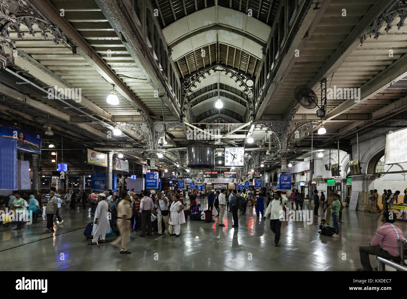 MUMBAI, INDIA - FEBRUARY 21: Unidentified people inside Chhatrapati ...