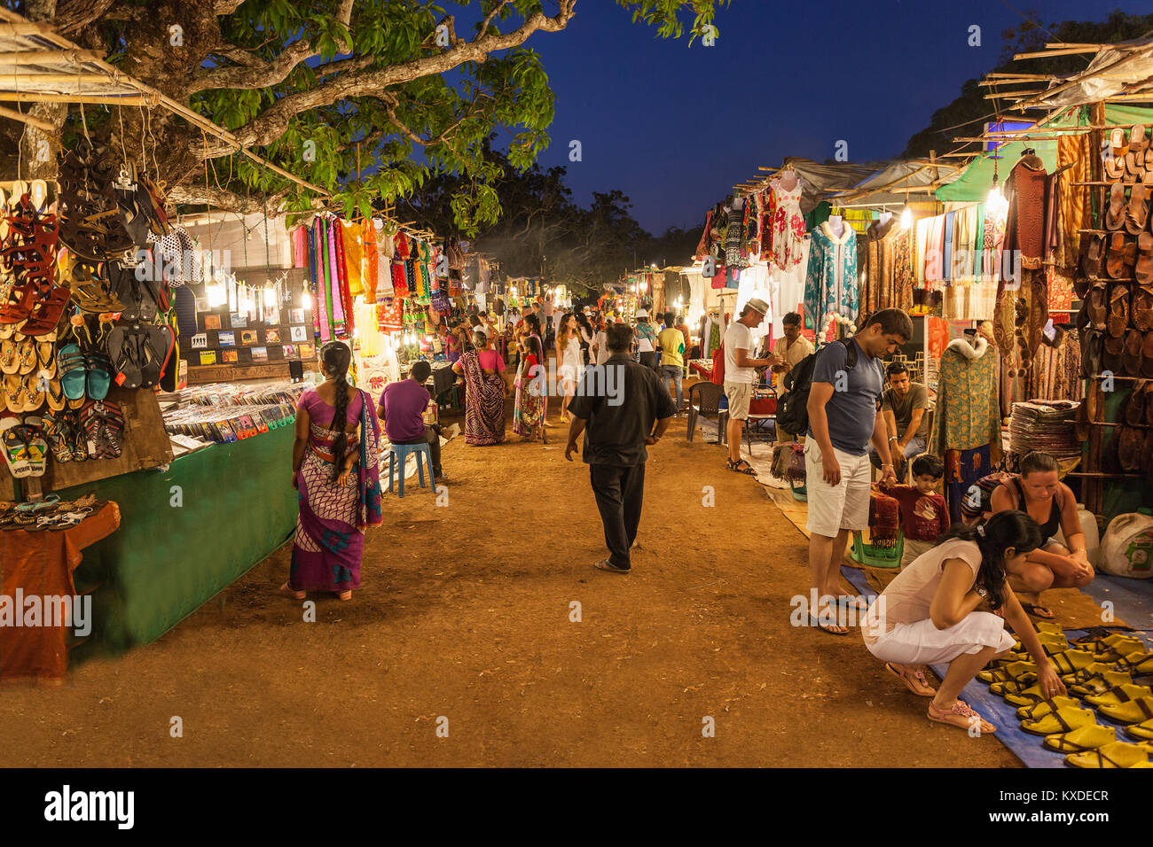 Goa anjuna night market hi-res stock photography and images - Alamy