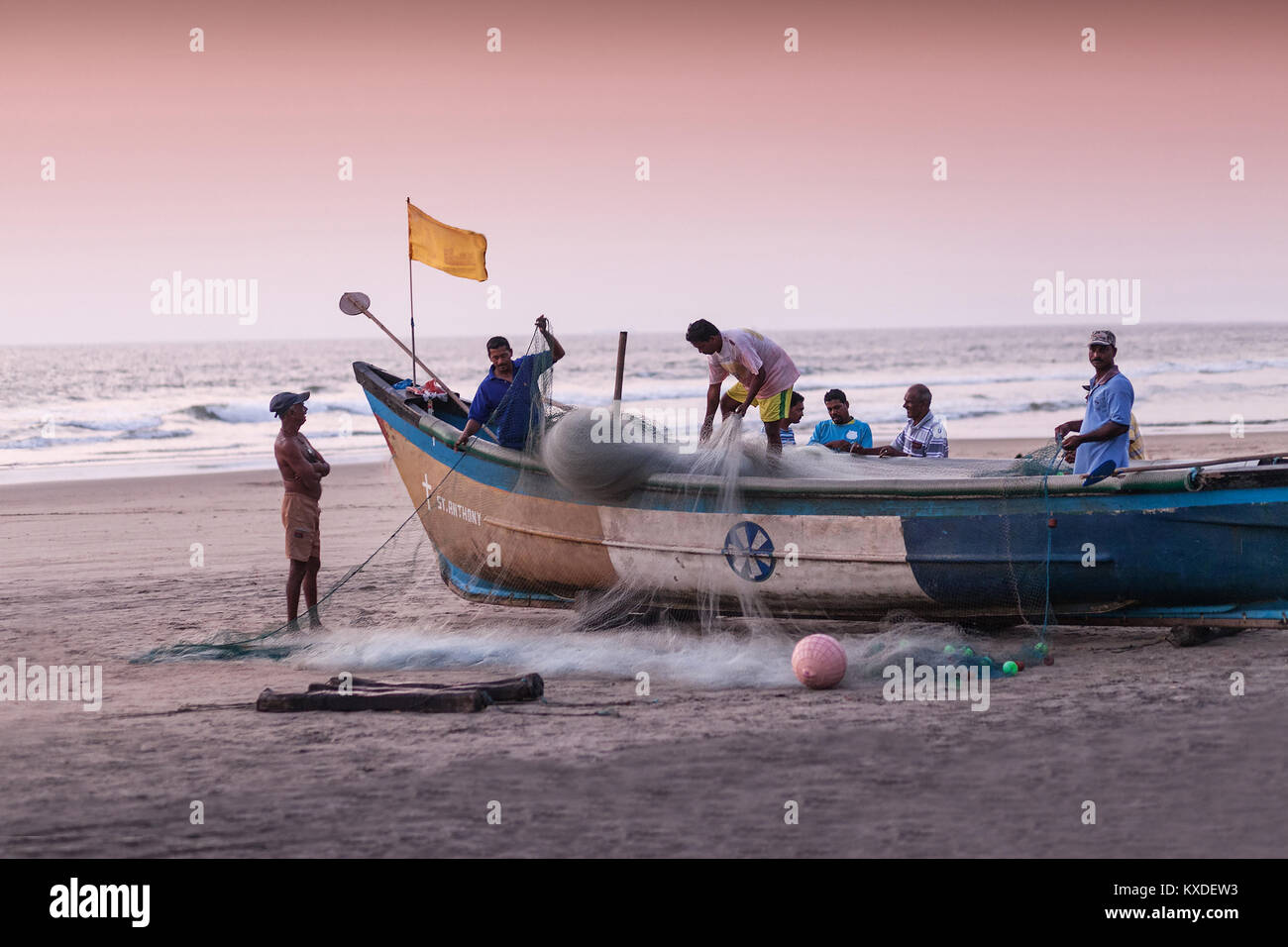 Traditional goan fishing boat hi-res stock photography and images - Alamy