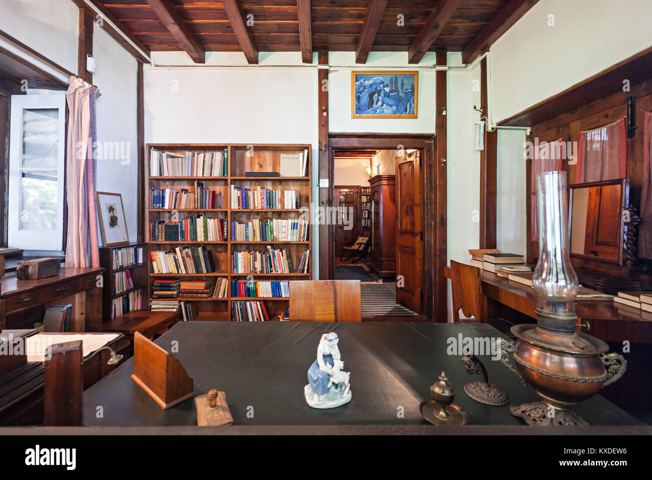 NAGGAR, INDIA - SEPTEMBER 21: Nicholas Roerich's museum interior on ...