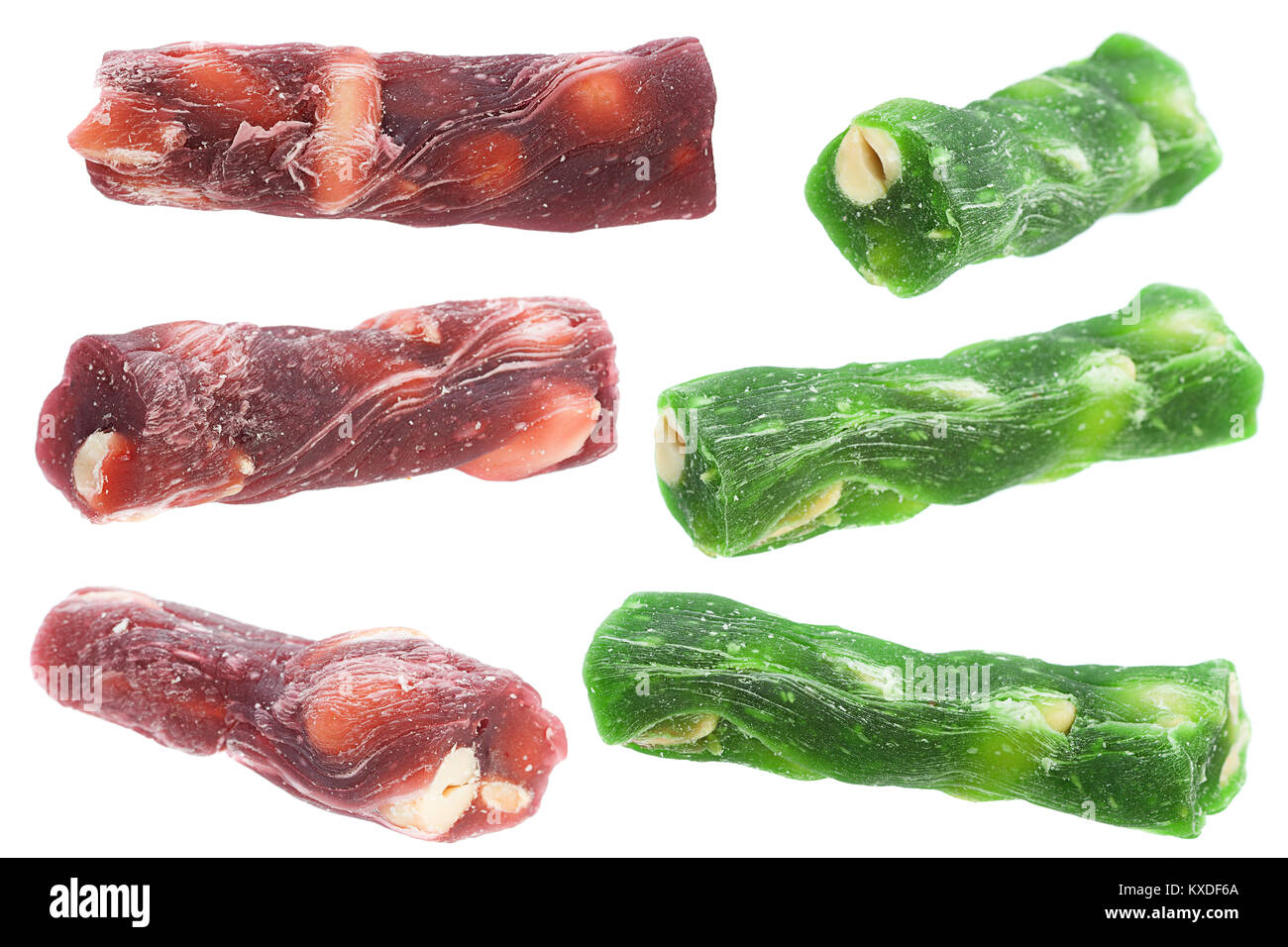 Turkish delight stick set isolated on white background Stock Photo - Alamy