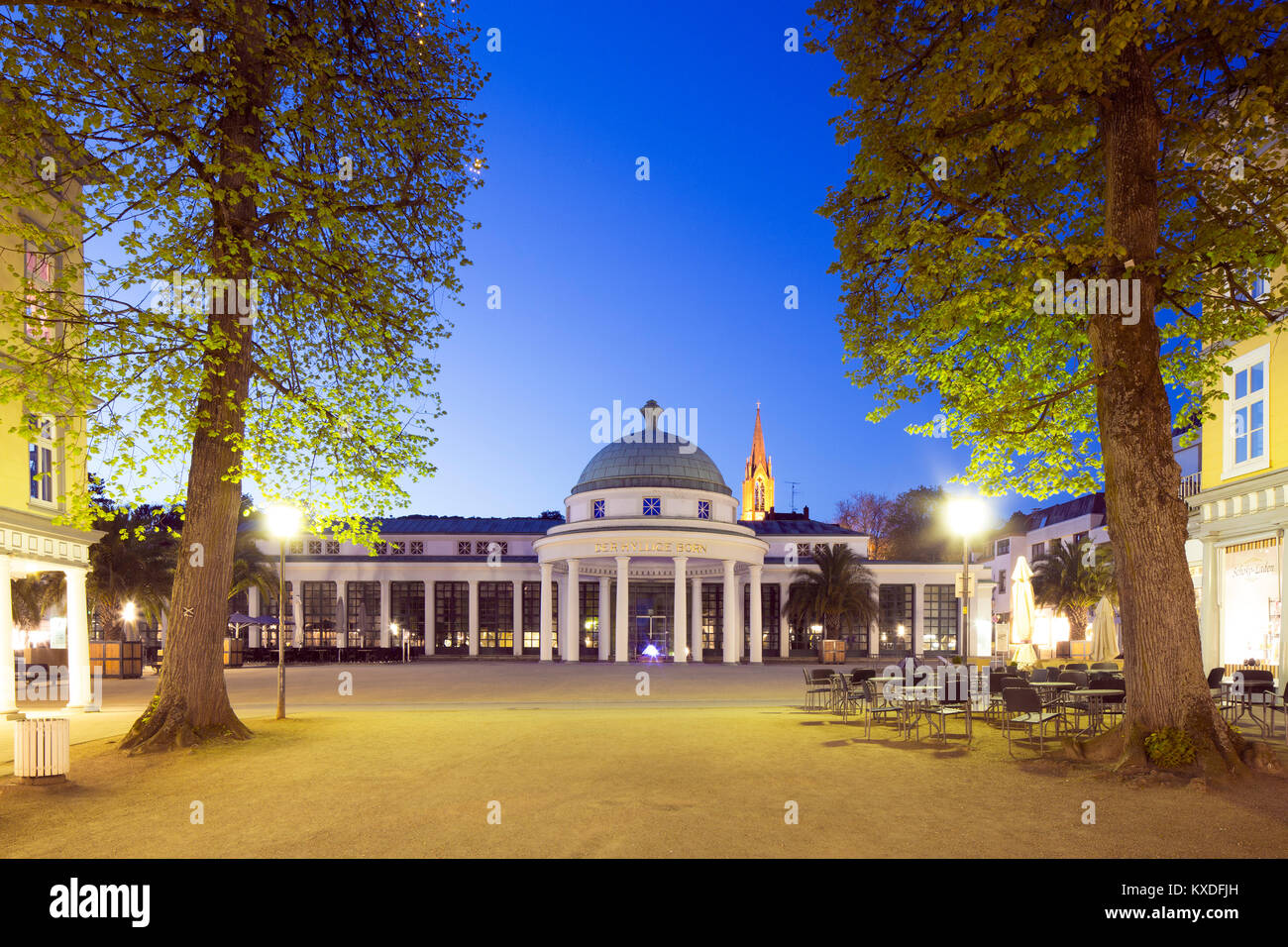 Hall and fountain temple in the spa district,Bad Pyrmont,Lower Saxony ...