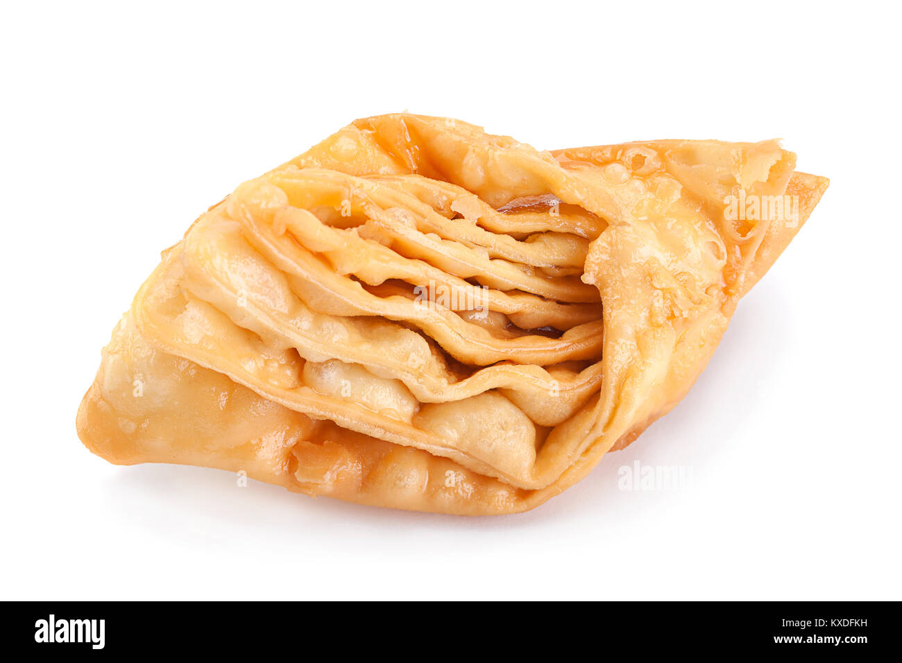 Sweet honey pastry closeup isolated on white background Stock Photo - Alamy
