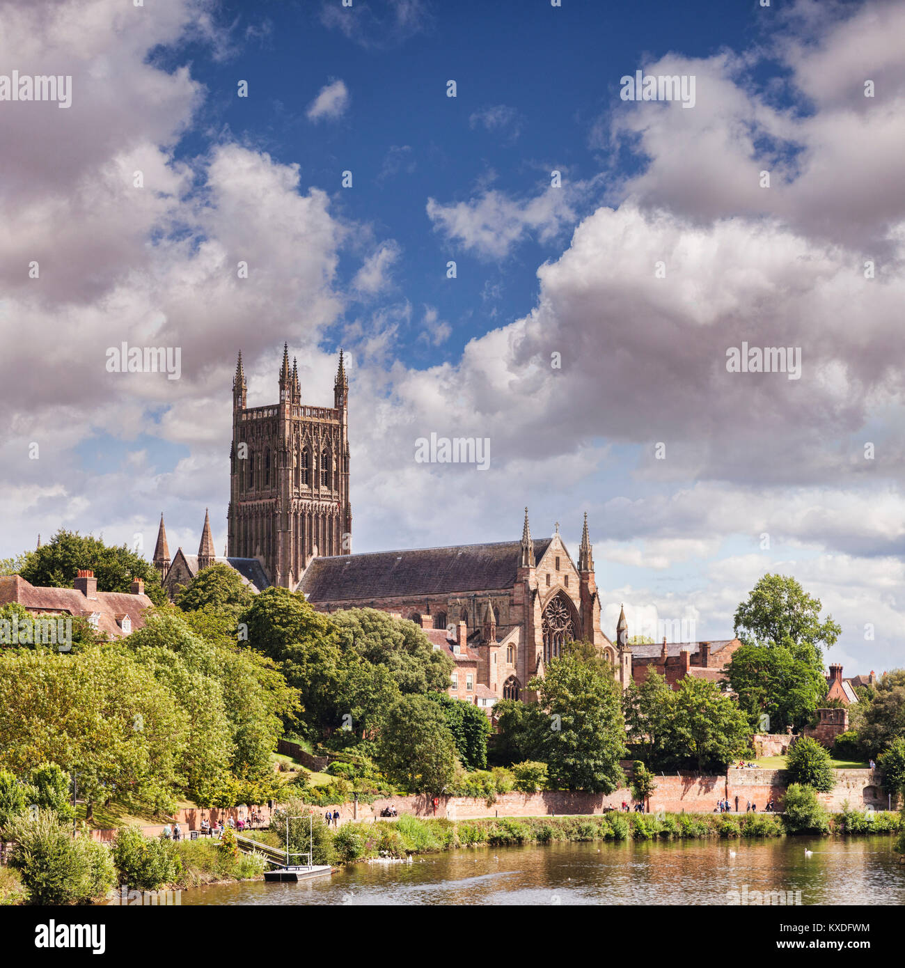Worcester cathedral tower hi-res stock photography and images - Alamy