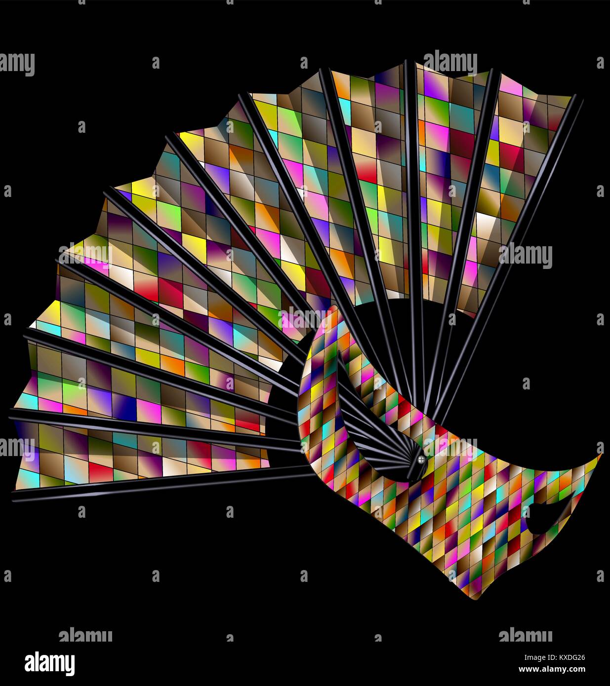 Vintage fan drawing hi-res stock photography and images - Alamy