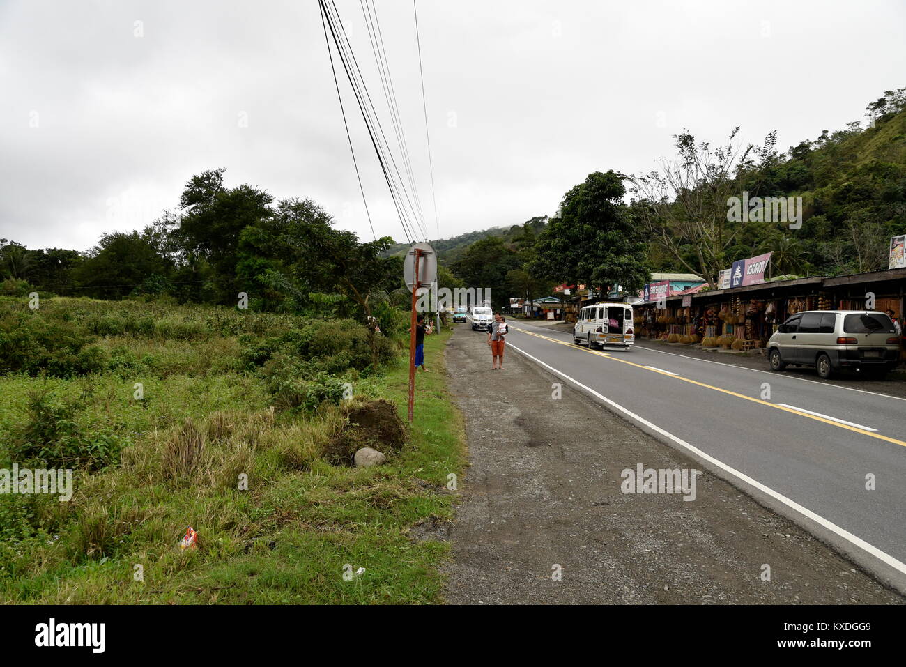 Santiago City, Isabela, Philippines, December 21, 2017, Road view from ...