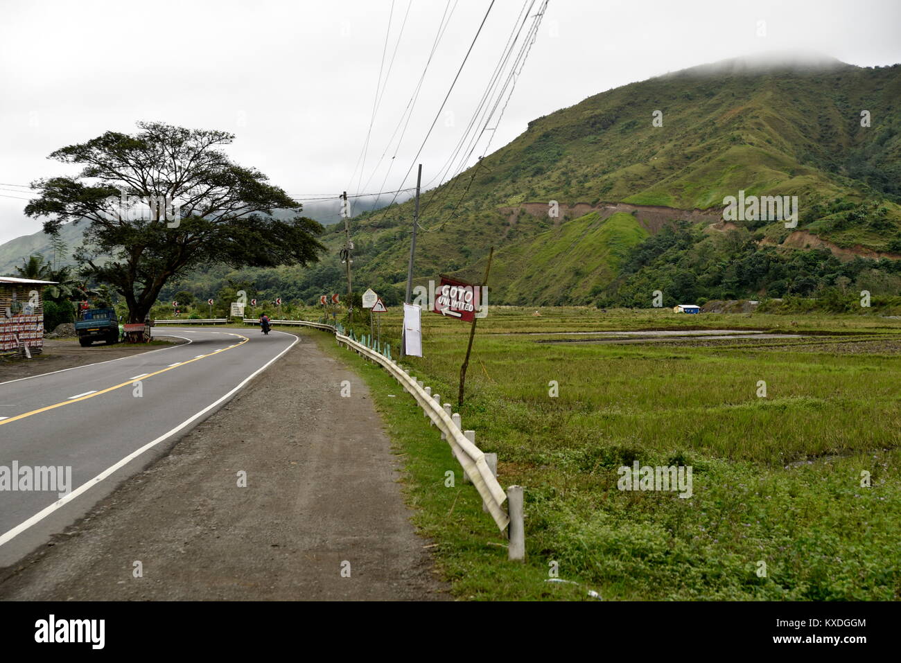 Santiago City, Isabela, Philippines, December 21, 2017, Road view from ...