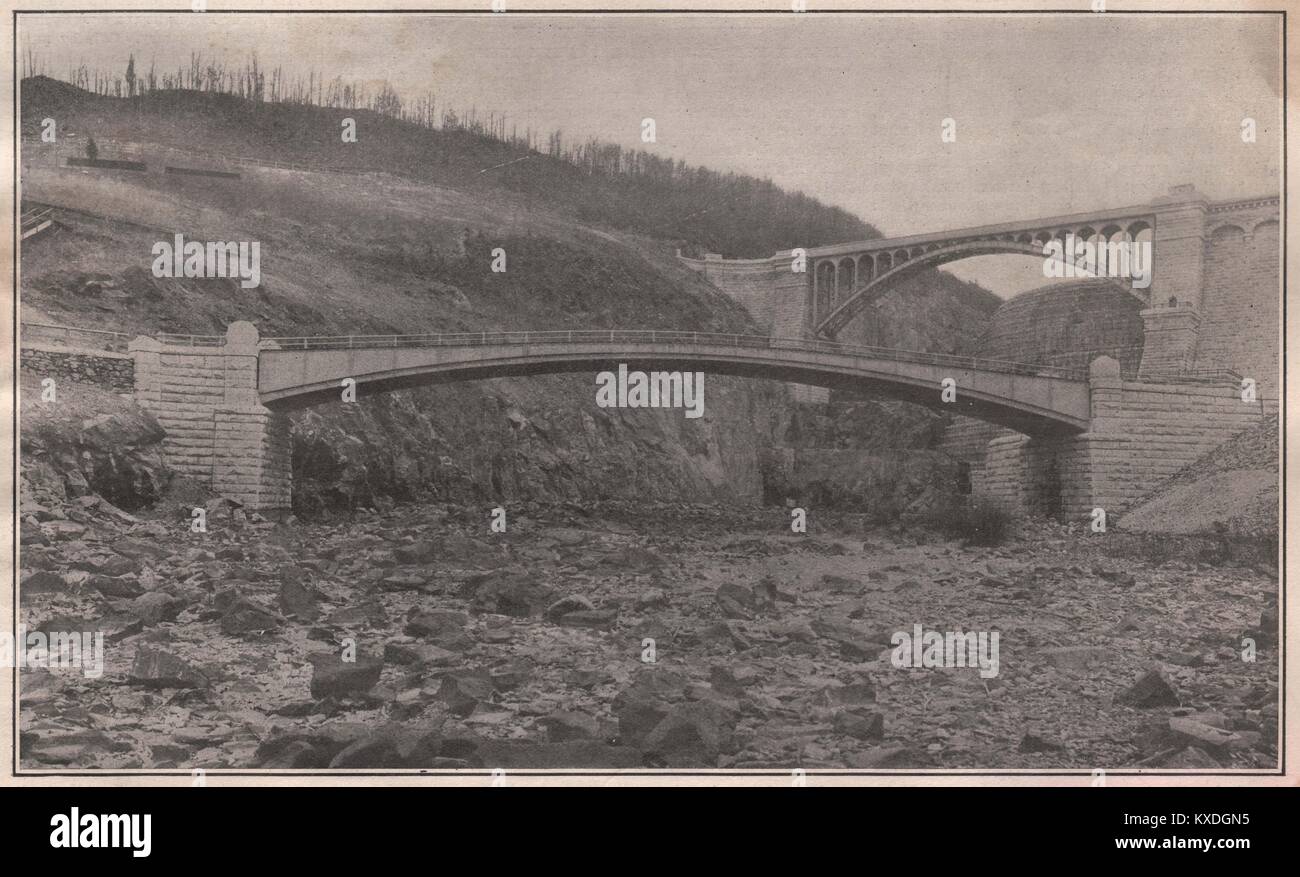 View of North end of Dam Looking up Bed of New Channel, Formed to take ...