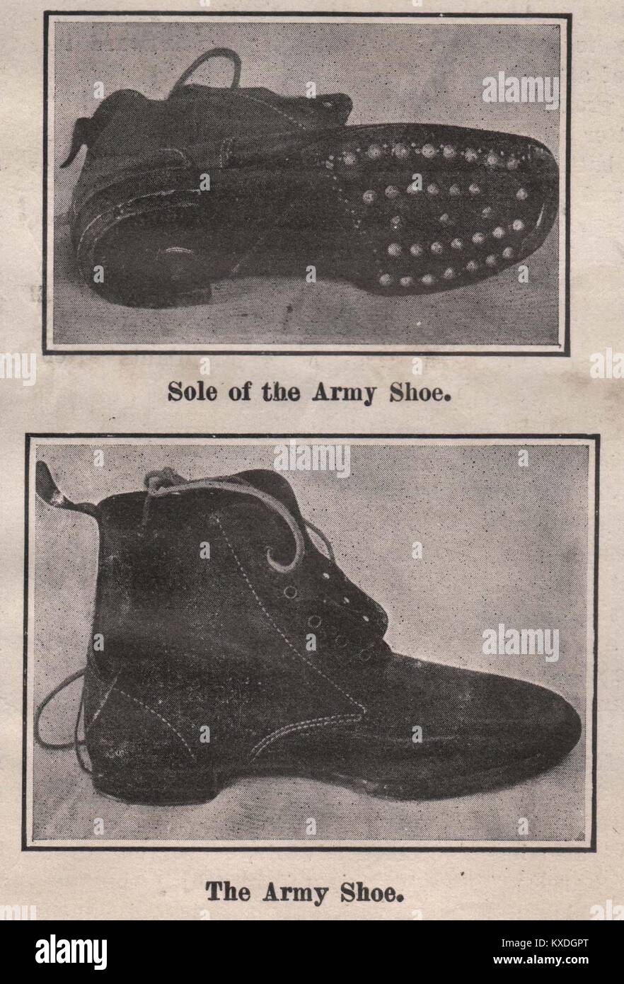 Sole of the Army Shoe; The Army Shoe Stock Photo - Alamy
