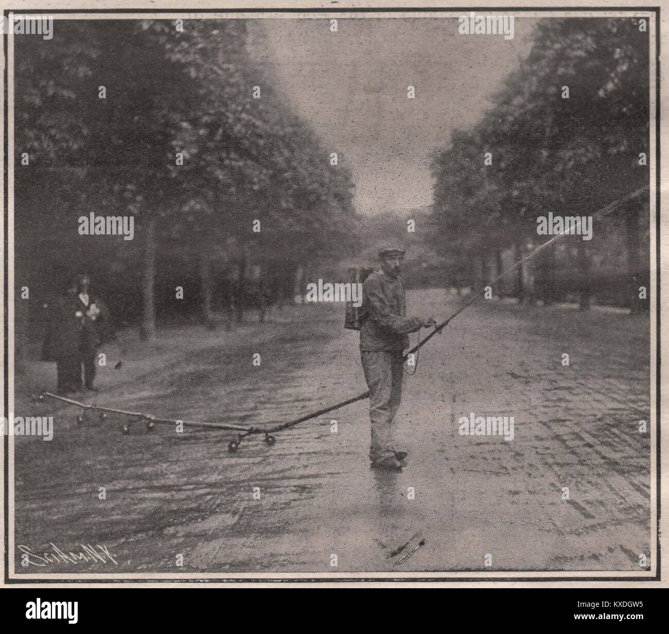 One way of applying tar or oil consists in Piping the water from the ...