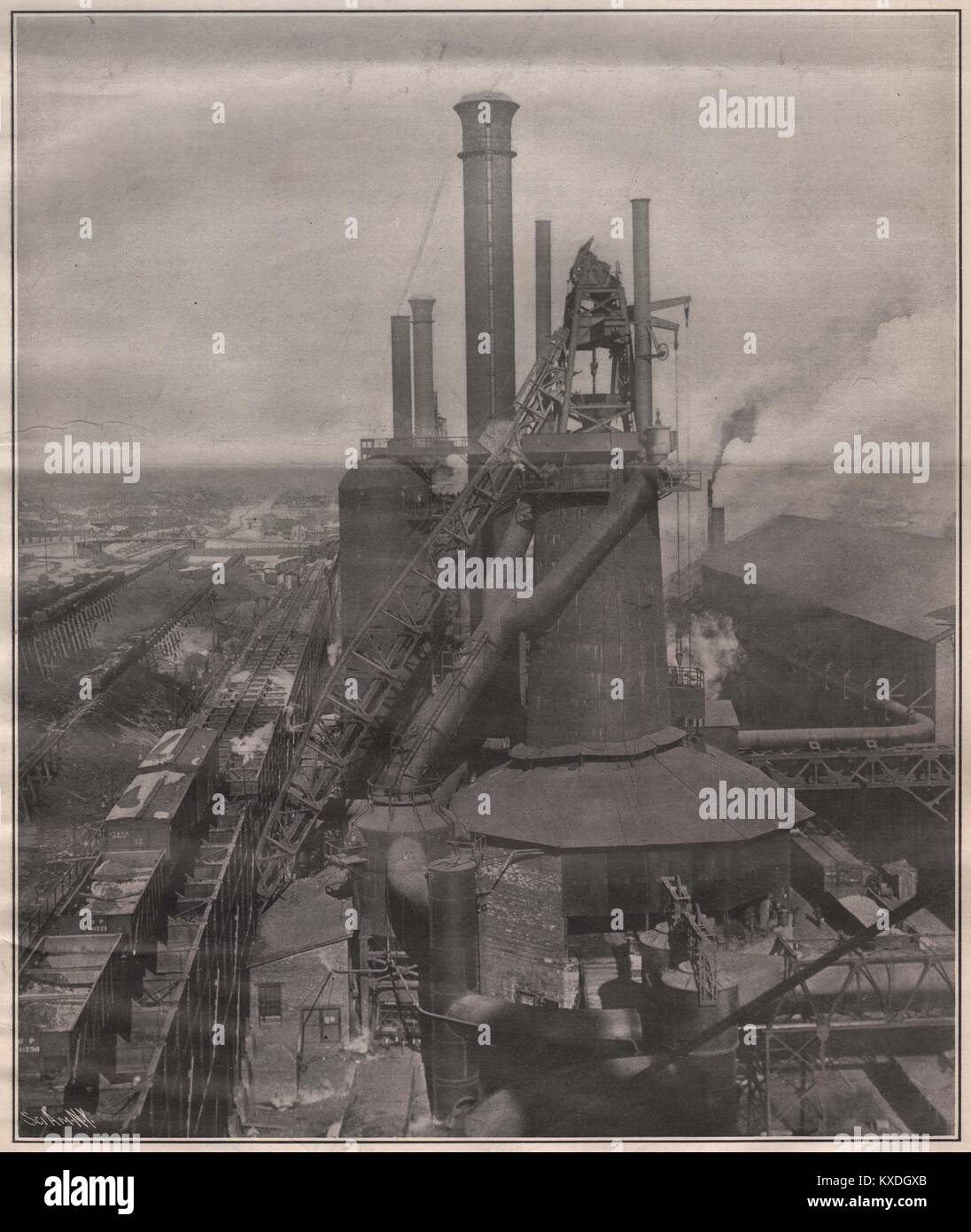 View of Complete Blast Furnace as seen from the charging platform of ...