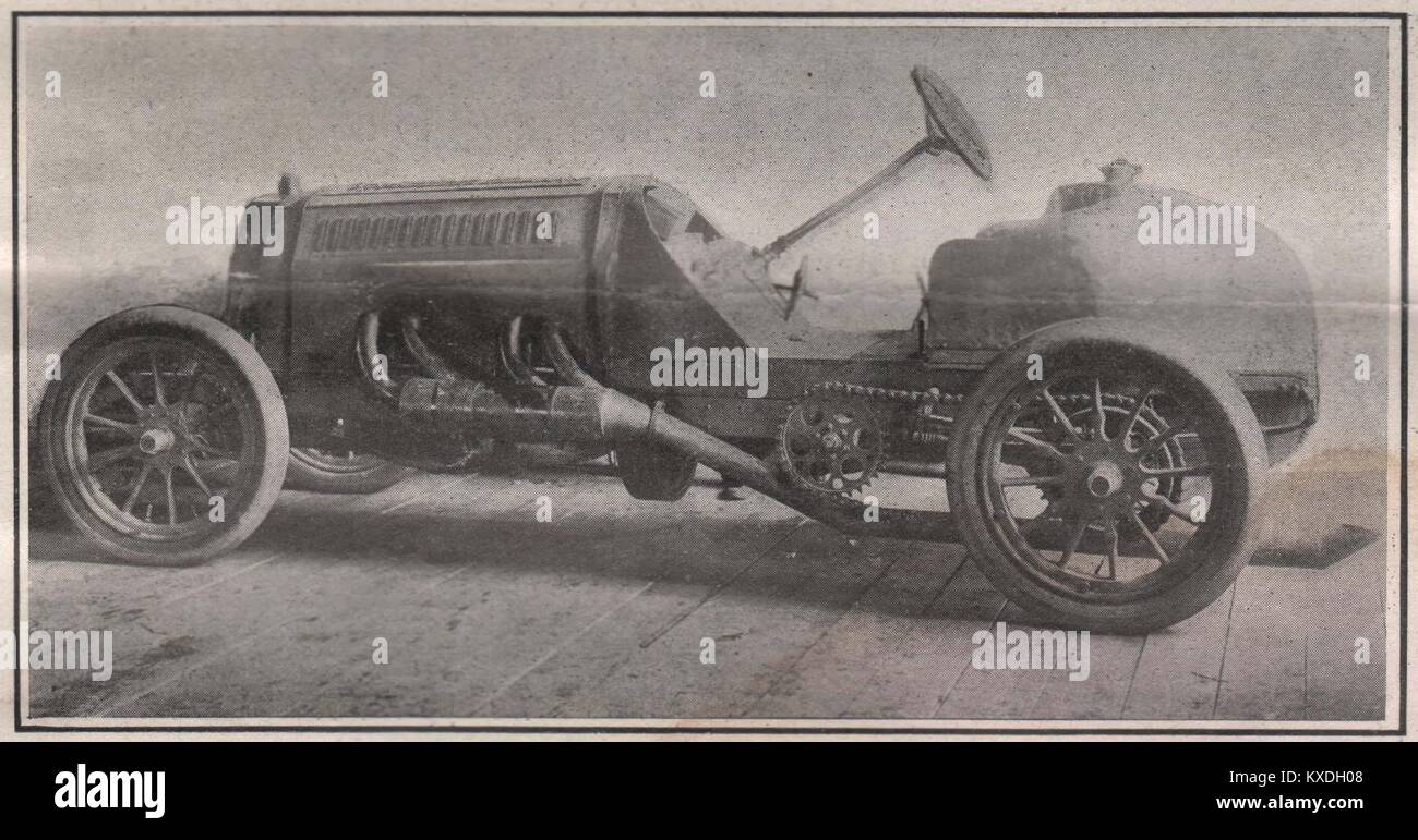 One of the three 115 H.P. Thomas Racers. Thomas car No. 6, driven by Le ...