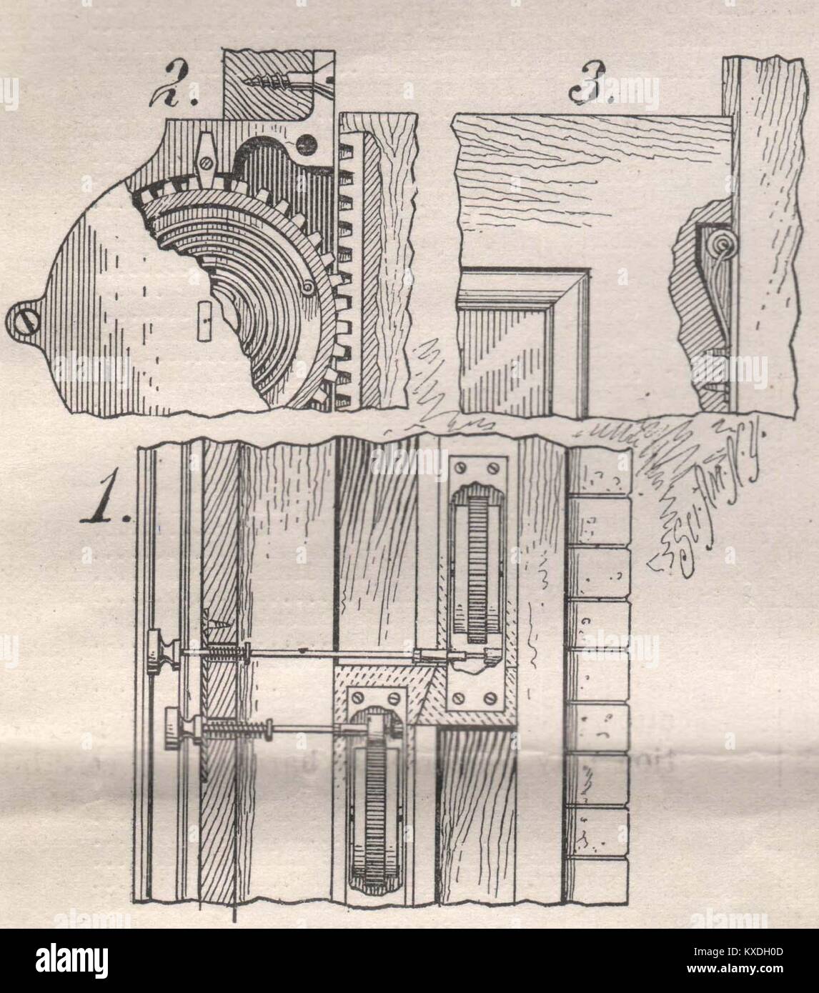 An Improved window raising and Locking device Stock Photo - Alamy