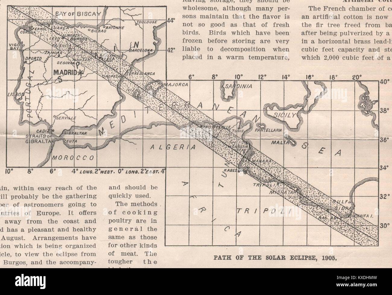 Map of the eclipse path hi-res stock photography and images - Alamy