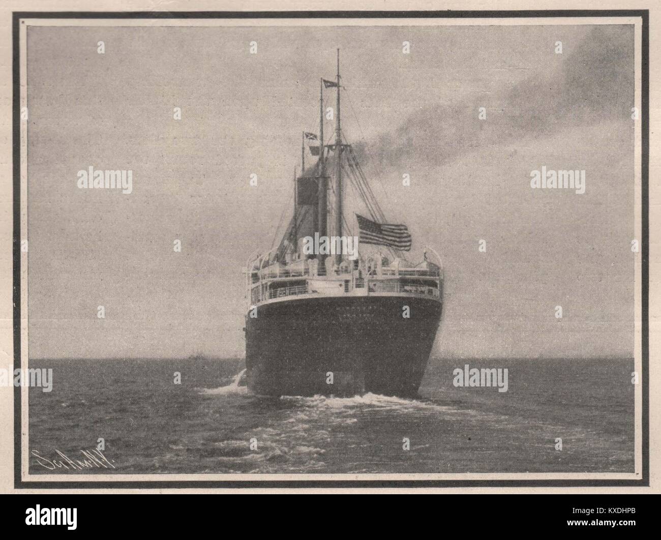 View from Astern, showing the great Beam Stock Photo - Alamy