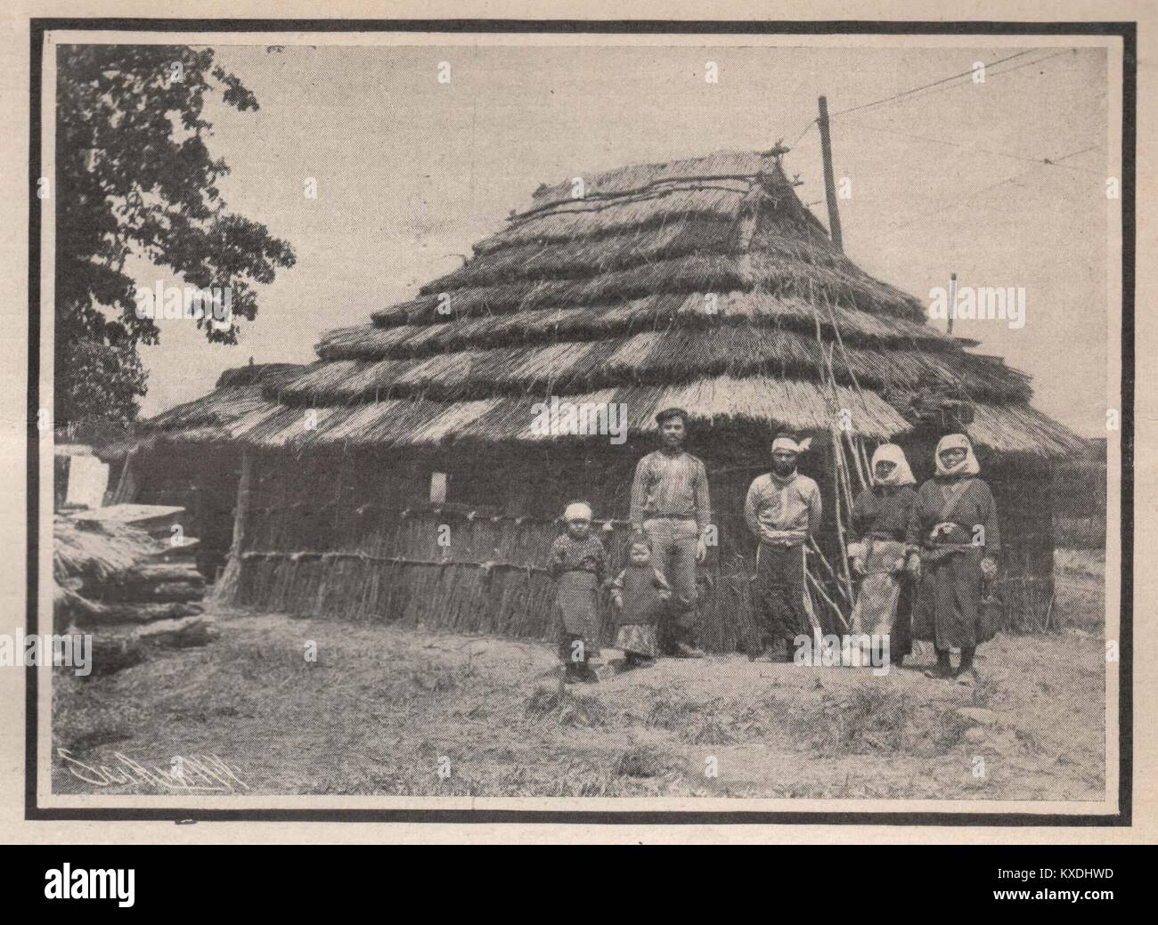 Dwelling of Ainus, the Aboriginal Race of Japan Stock Photo - Alamy