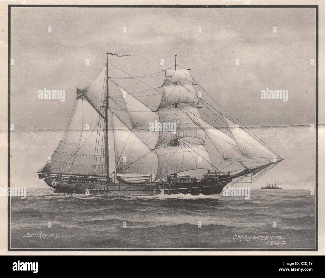 Wooden Training Brig "Boxer," Launched at navy Yard, Portsmouth ...