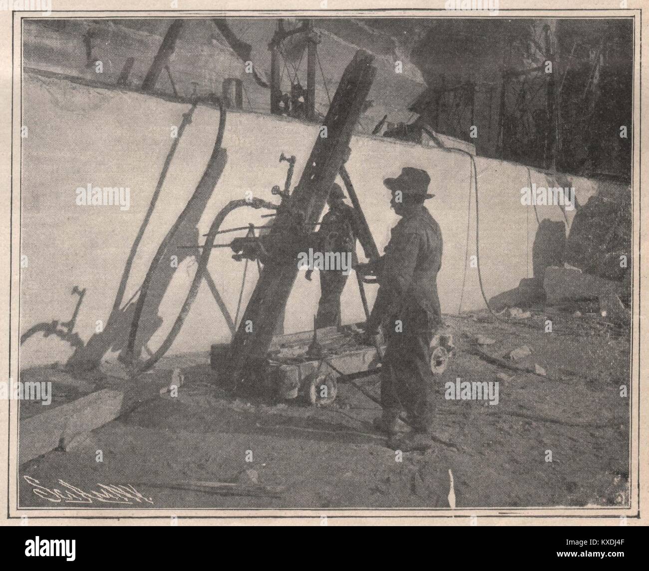 Type of steam Drill used in Quarrying Stock Photo - Alamy