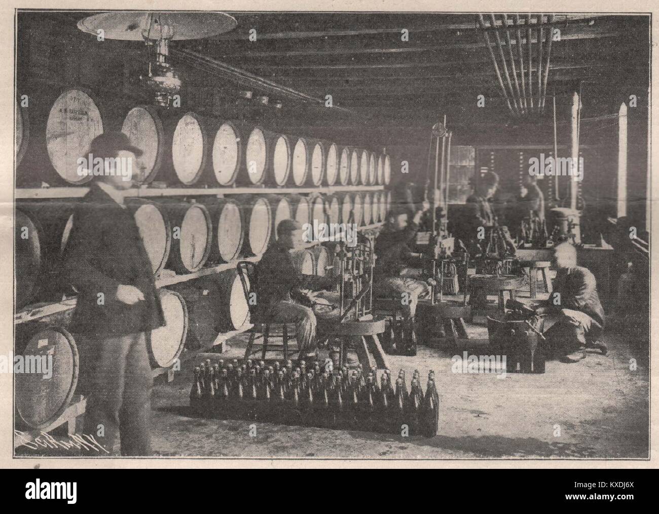 Corking and finishing Stock Photo - Alamy