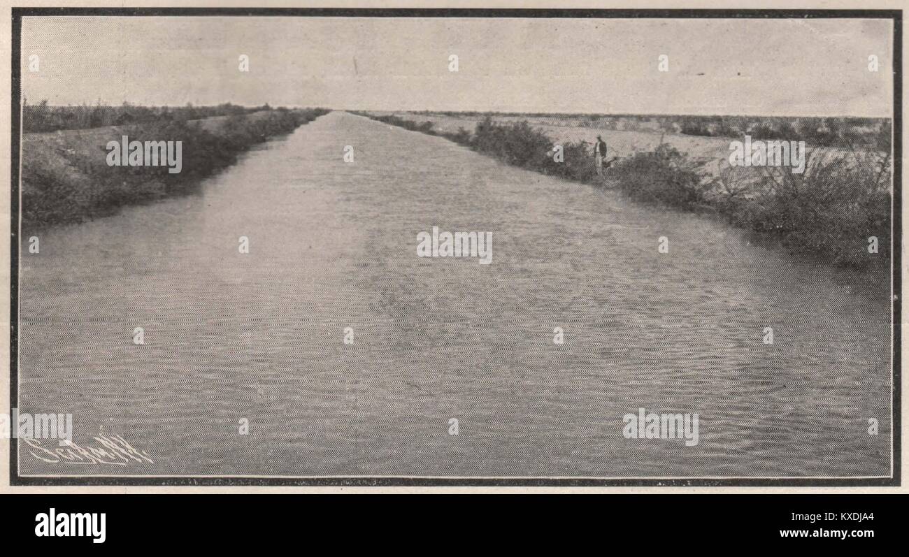 The Main Canal, Showing the volume of water that it Supplies Stock ...
