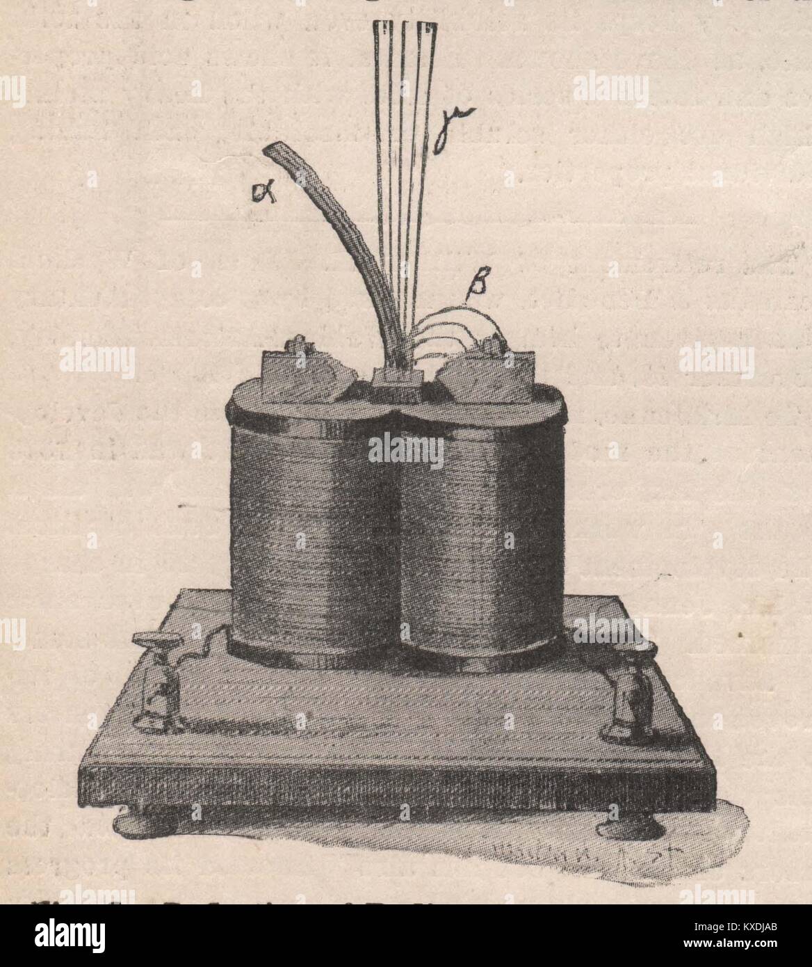 Deflection of Radium Rays by an Electromagnet Stock Photo - Alamy