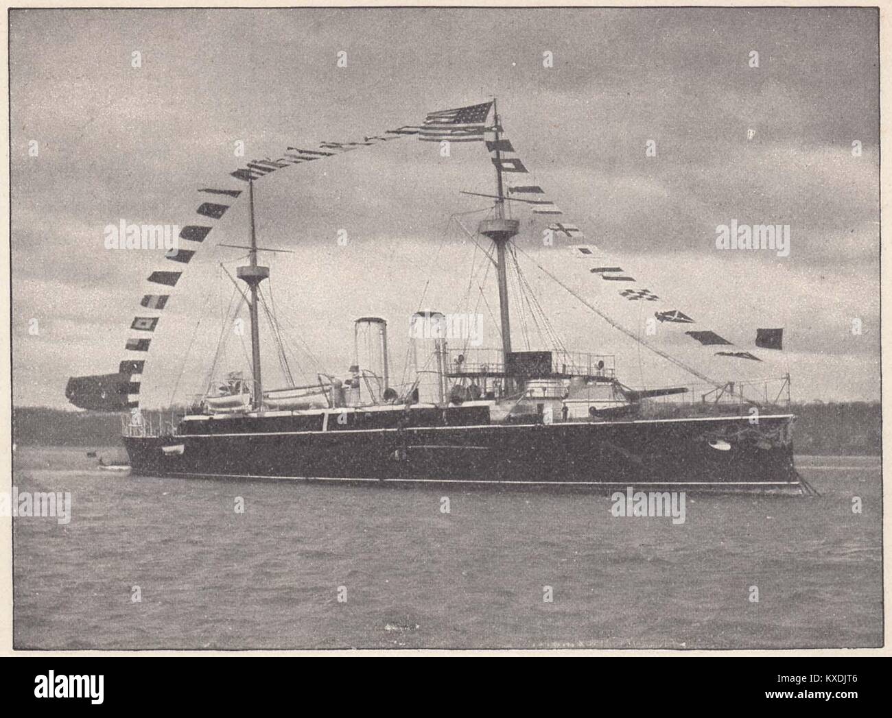 Infanta Maria Teresa - Steel, barbette, armored cruiser Stock Photo - Alamy