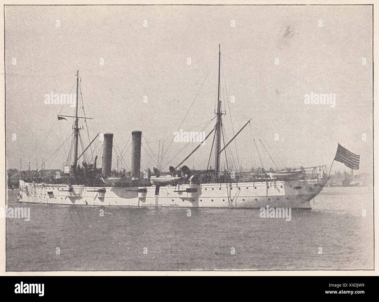 Montgomery - Twin-screw, steel, unprotected cruiser Stock Photo - Alamy