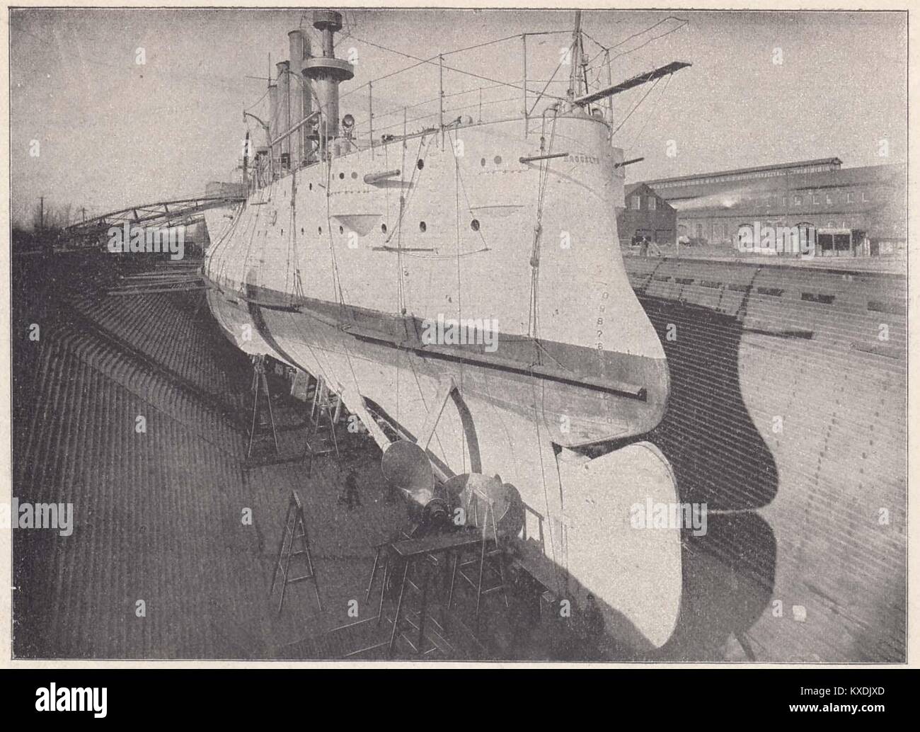 Brooklyn in Dry Dock - By means of this photograph one can easily get a ...