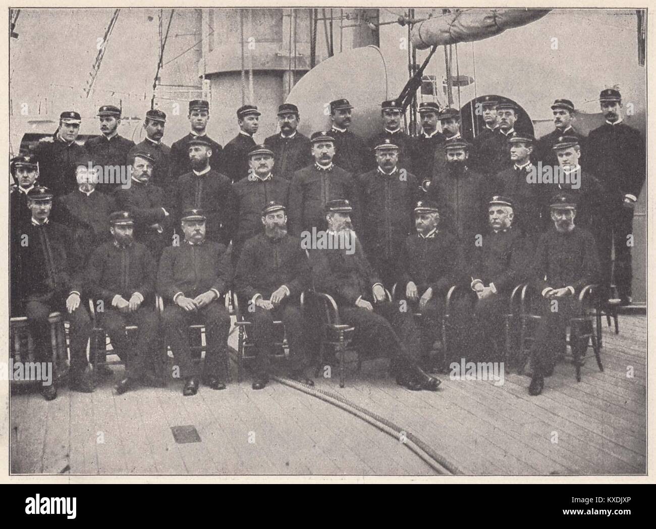 The officers of the Chicago - The protected cruiser known as the ...