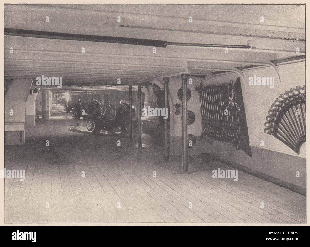 Gun Deck of the Cruiser Chicago - The protected cruiser Chicago is ...