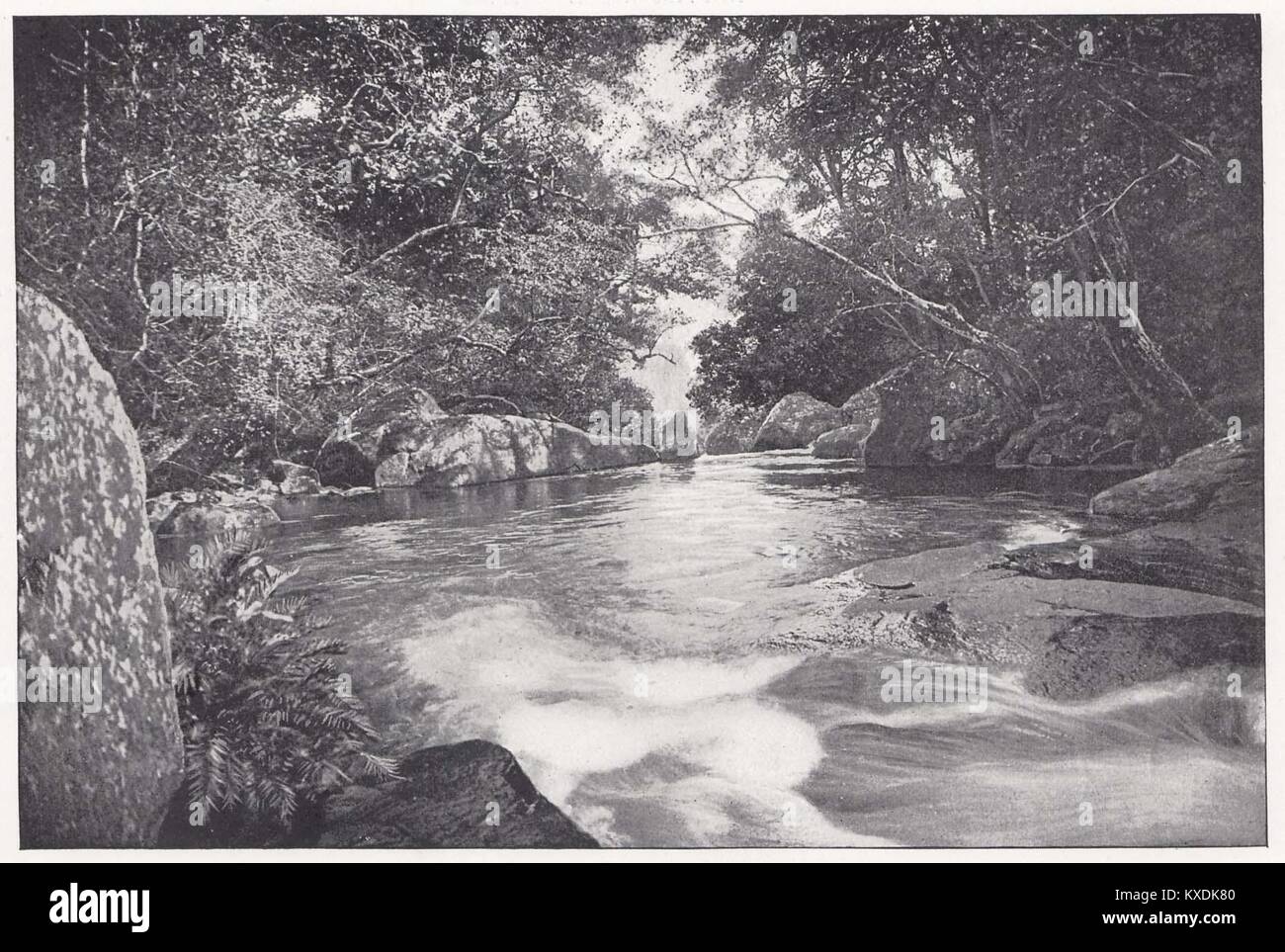 Pool at the foot of Wattemoola falls in Walapane Stock Photo - Alamy