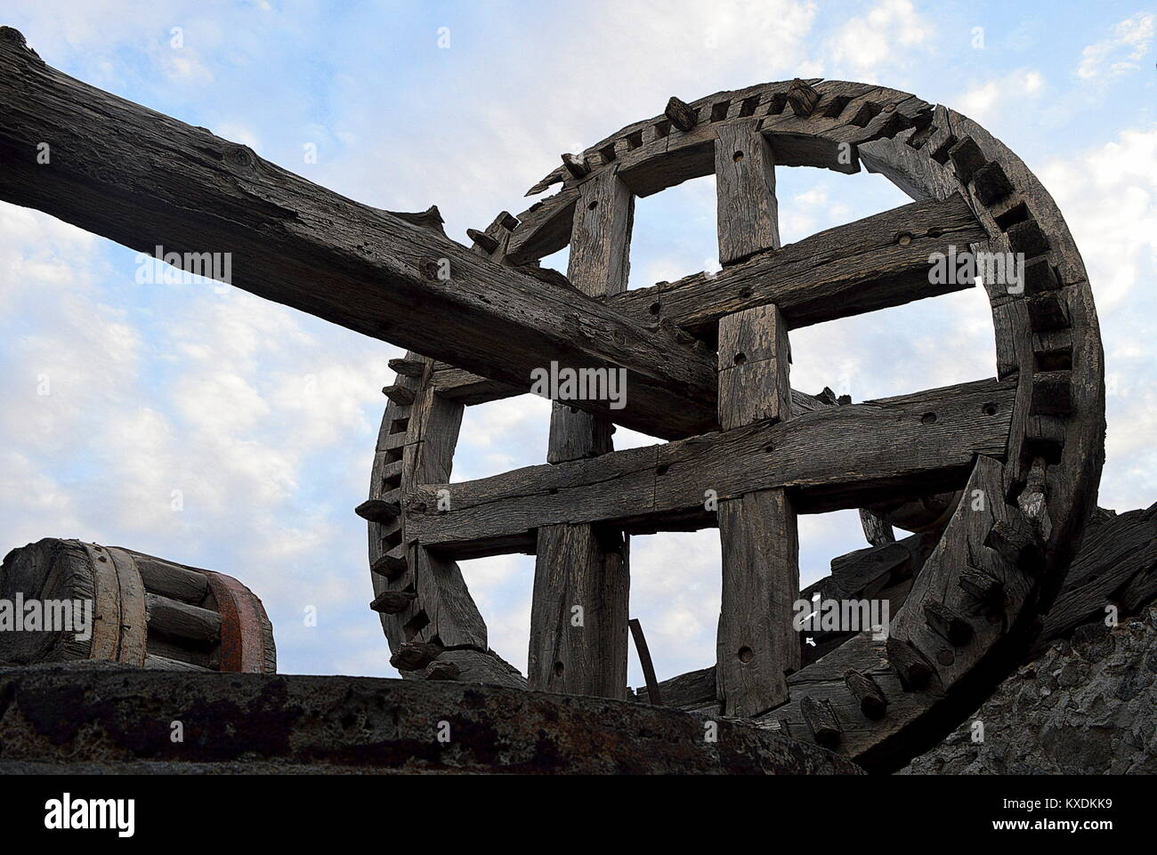 A broken windmill at Santorini Stock Photo - Alamy