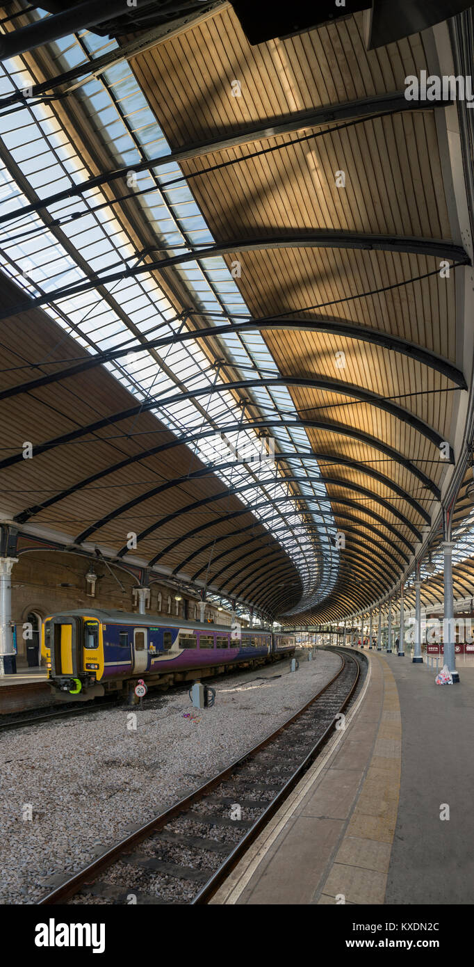 Panorama view of Newcastle railway station, UK Stock Photo - Alamy