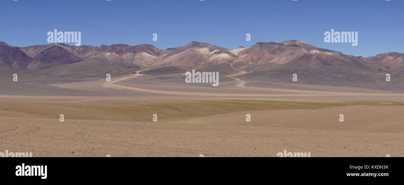 Pastel-coloured mountains on the Andean plateau, Reserva Nacional de ...