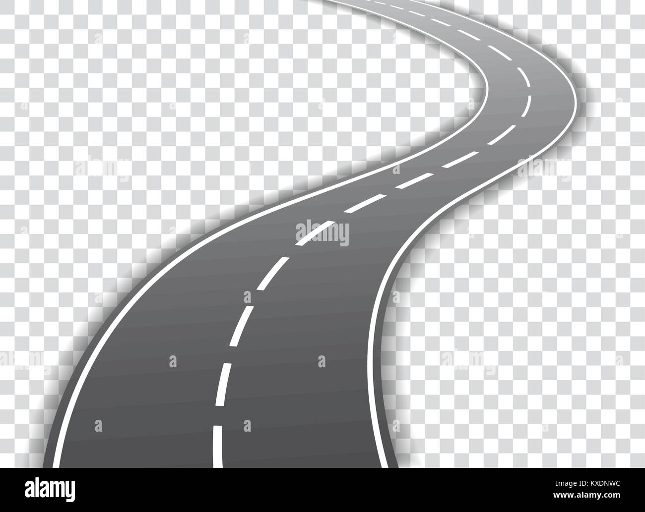 Vector winding road isolated on transparent background. Vector EPS 10 ...