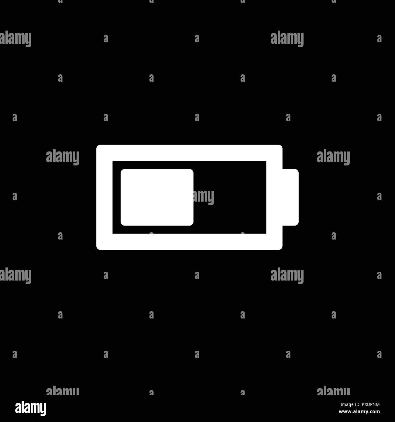 Battery icon for simple flat style ui design Stock Vector Image & Art ...