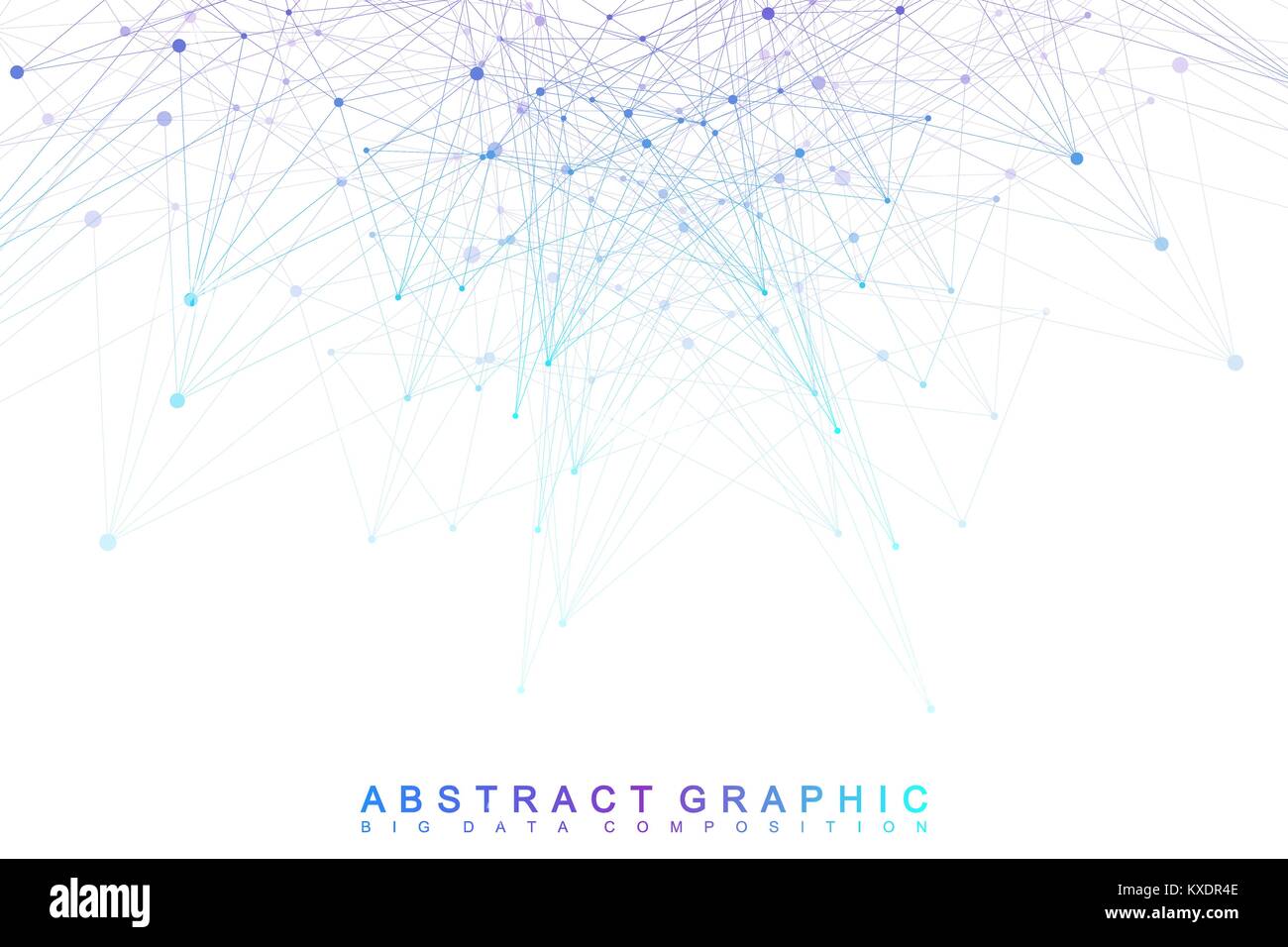 Global network connection. Network and big data visualization ...