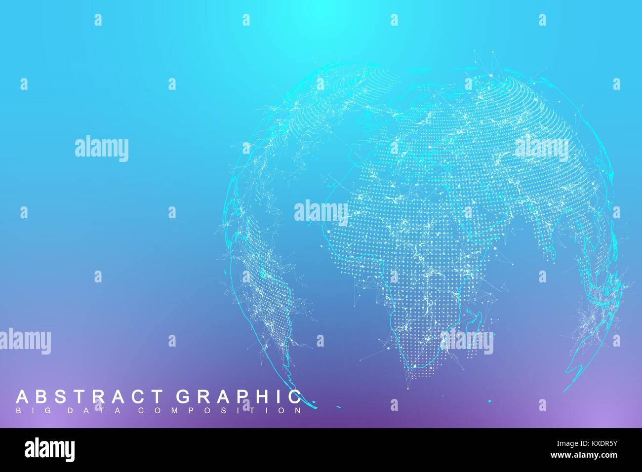 Big data complex world globe. Graphic abstract background communication ...